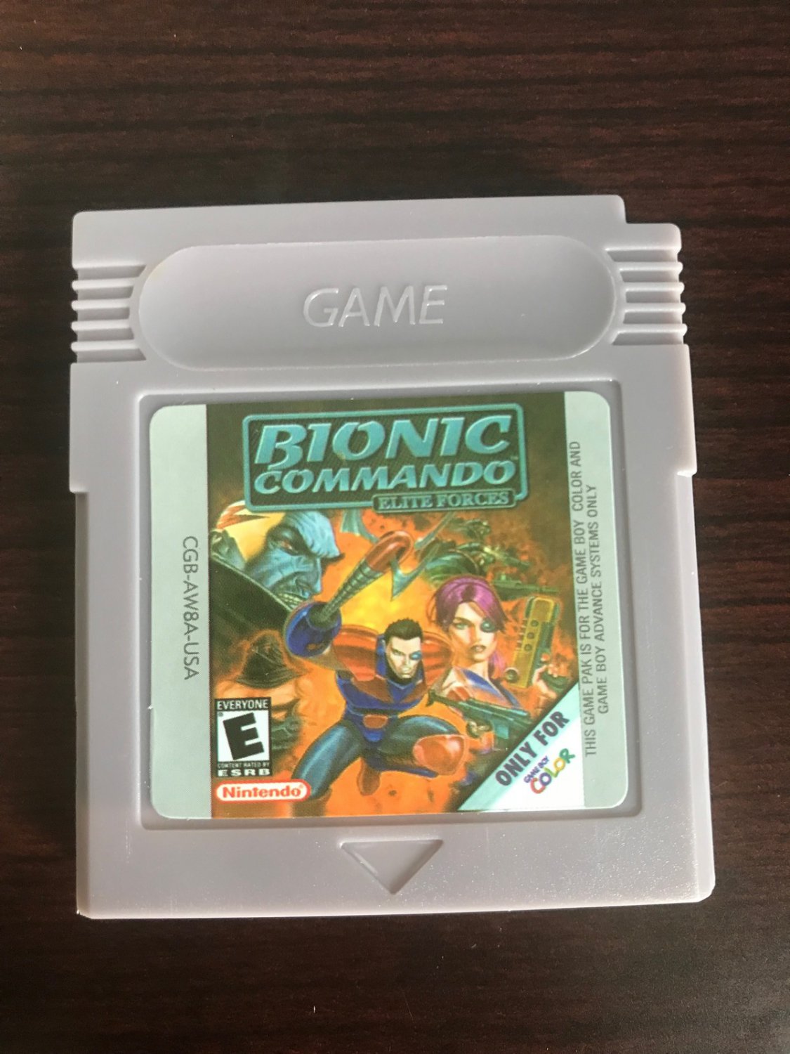 Bionic Commando Elite Forces Game Boy Color GBC Custom English