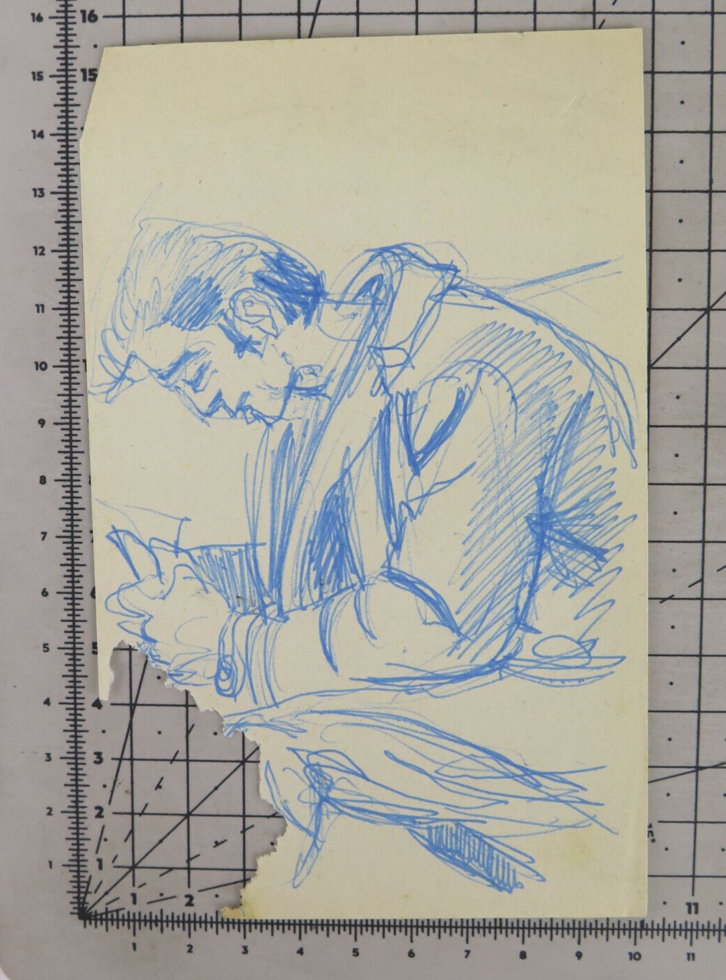 Drawing Portrait Sketch Opera Artist Gaetano Pancaldi Pen On paper P28.10