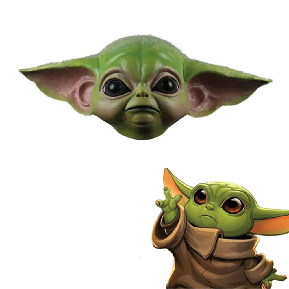 Star Wars Baby Yoda Latex Mask The Mandalorian Cosplay Props Halloween ...
