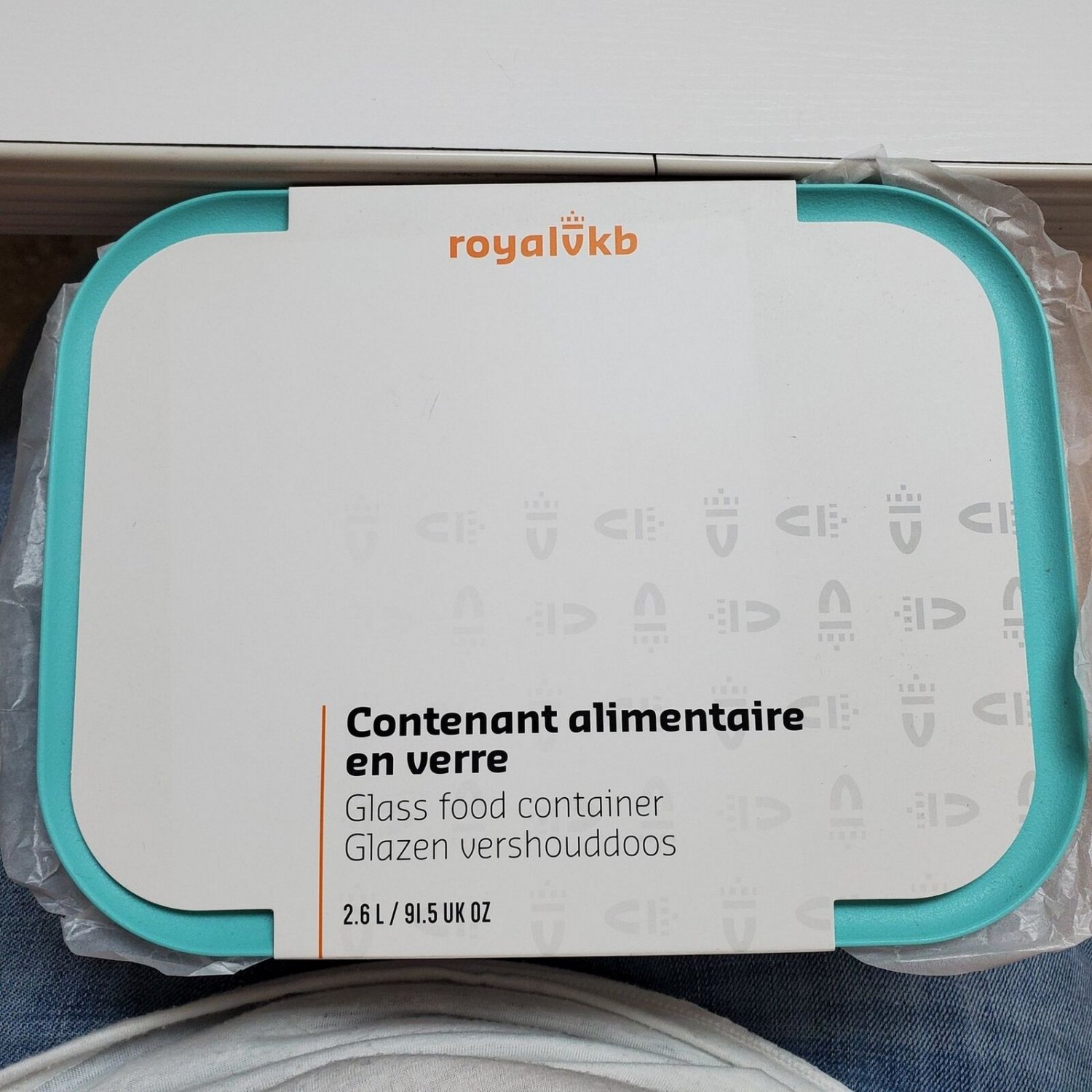 ROYALVKB Royal VKB 2.6 L 2.7 Qt Glass Food Storage Container Date Dial ...