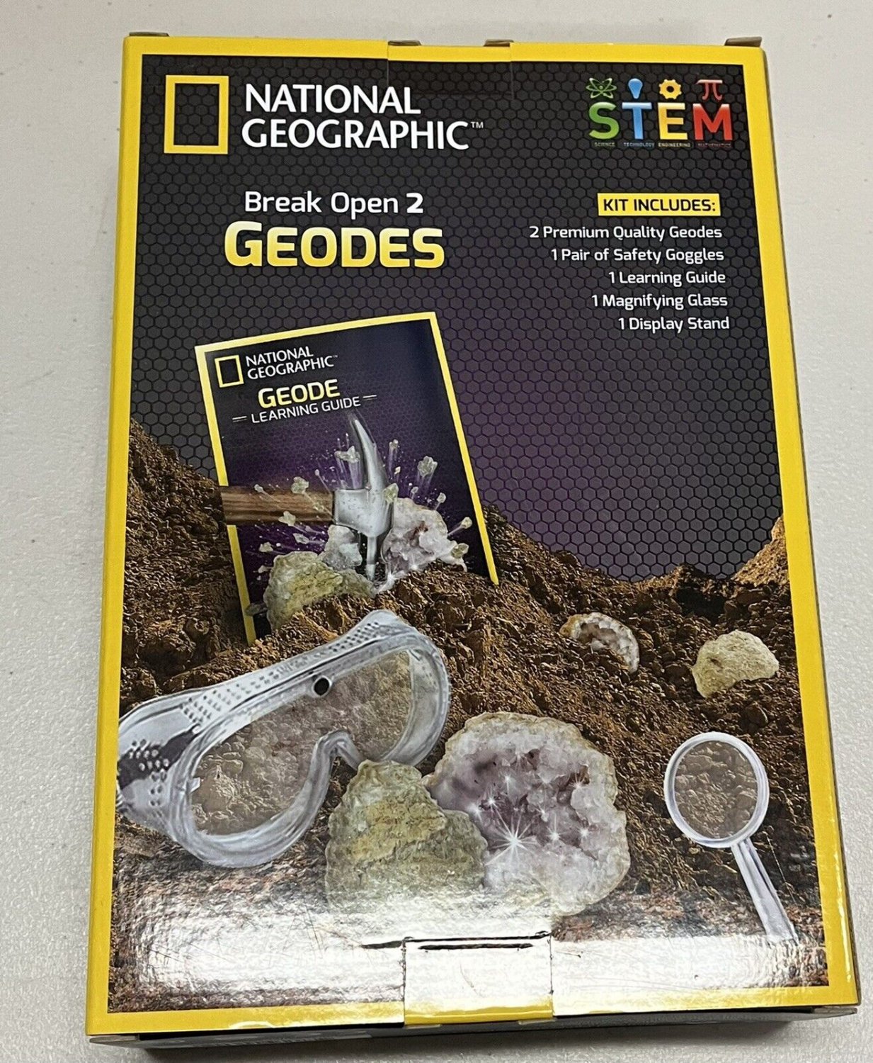 National Geographic Break Open 2 Geodes Crystal Treasure New 3+ Science ...