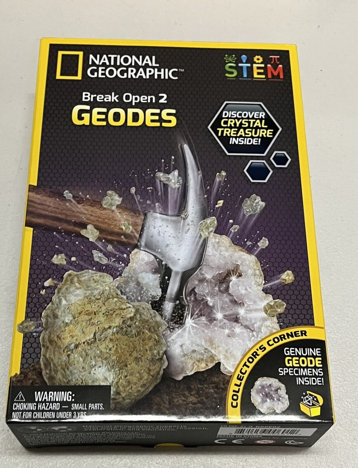 National Geographic Break Open 2 Geodes Crystal Treasure New 3+ Science ...