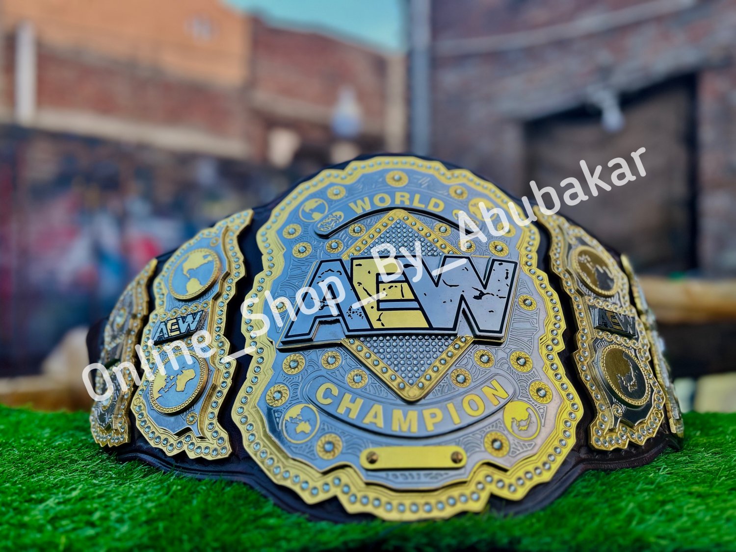 AEW WORLD HEAVYWEIGHT CHAMPIONSHIP 24K GOLD BELT FOUR LAYERS STACKED ...