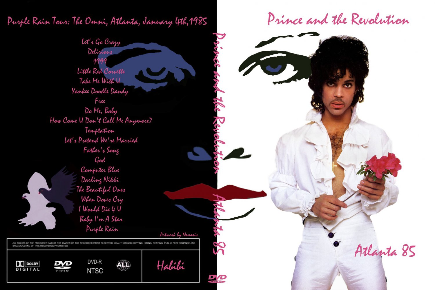 Prince Purple rain Tour Live in Atlanta dvd 1985 Ex Quality!