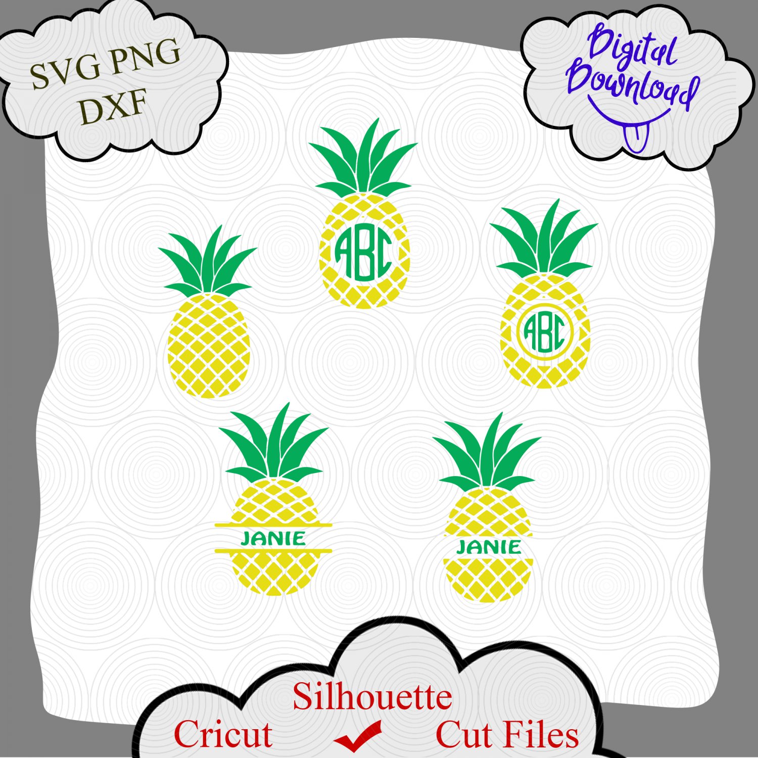 Pineapple SVG, Pineapple Bundle svg files, Pineapple PNG, Pineapple ...