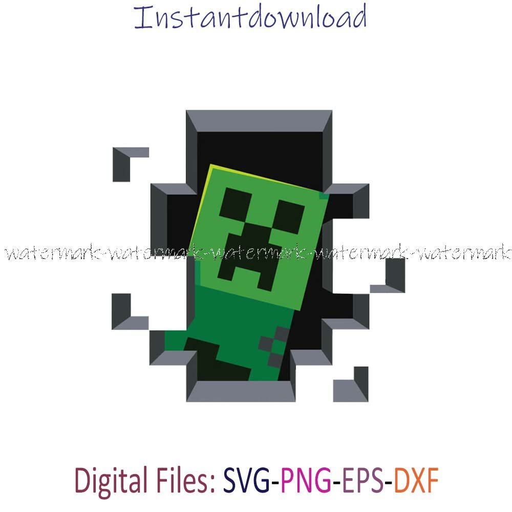 Minecraft Creeper SVG, Png, cricut, file for shirt, file for print
