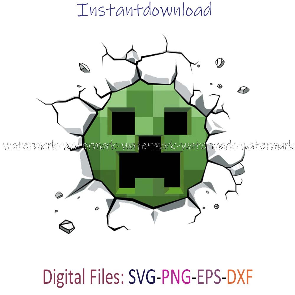 Creeper Minecraft SVG, Png, cricut, file for shirt, file for print
