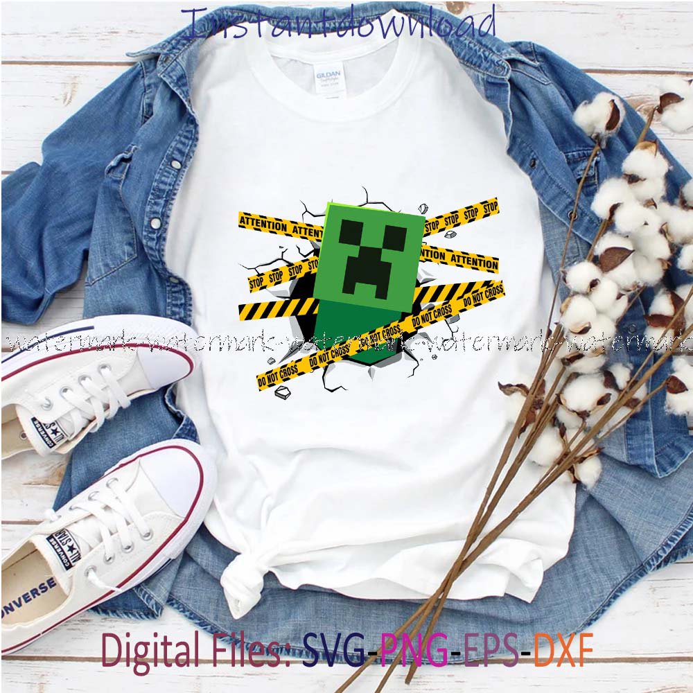 Creeper TNT SVG, Png, cricut file, digital download