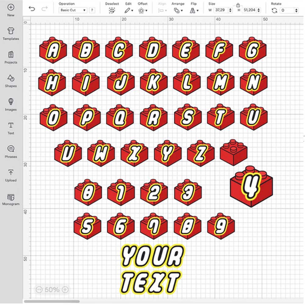 Lego Font for Cricut SVG, cricut, file for shirt, file for print