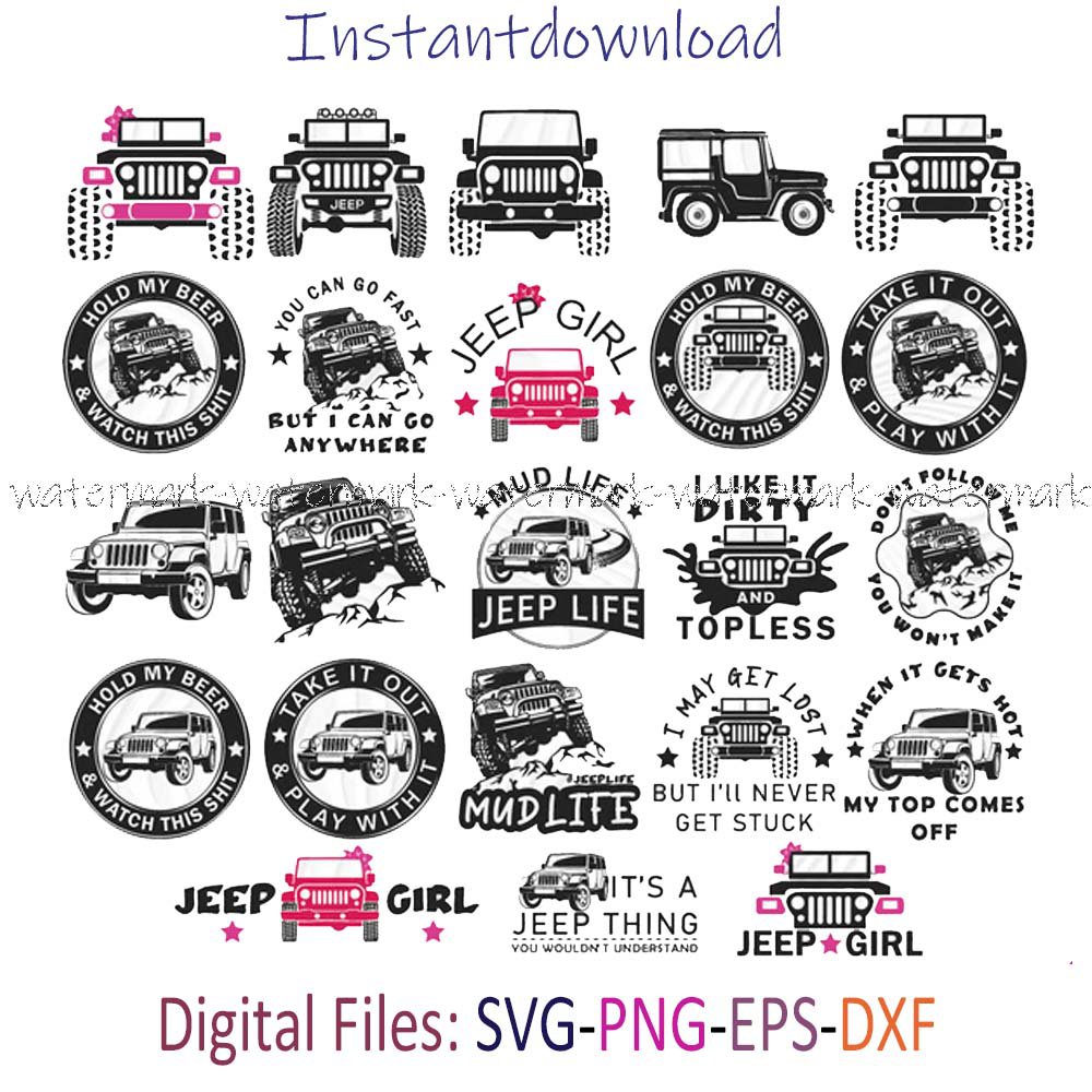 Jeep SVG Bundle, Jeep SVG, Jeep Silhouette, Jeep SVG For Cricut, Jeep ...