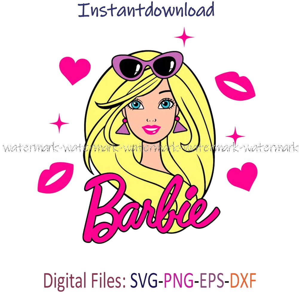 Barbie Face Png, Barbie Head Svg, Barbie Svg, Barbie Svg Files, Cricut ...