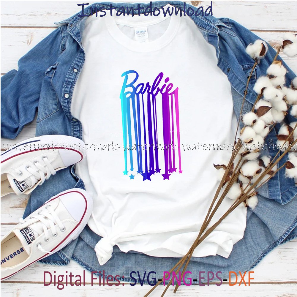 Barbie Logo Star SVG, Barbie Clipart, Barbie Logo SVG, Barbie Cricut ...
