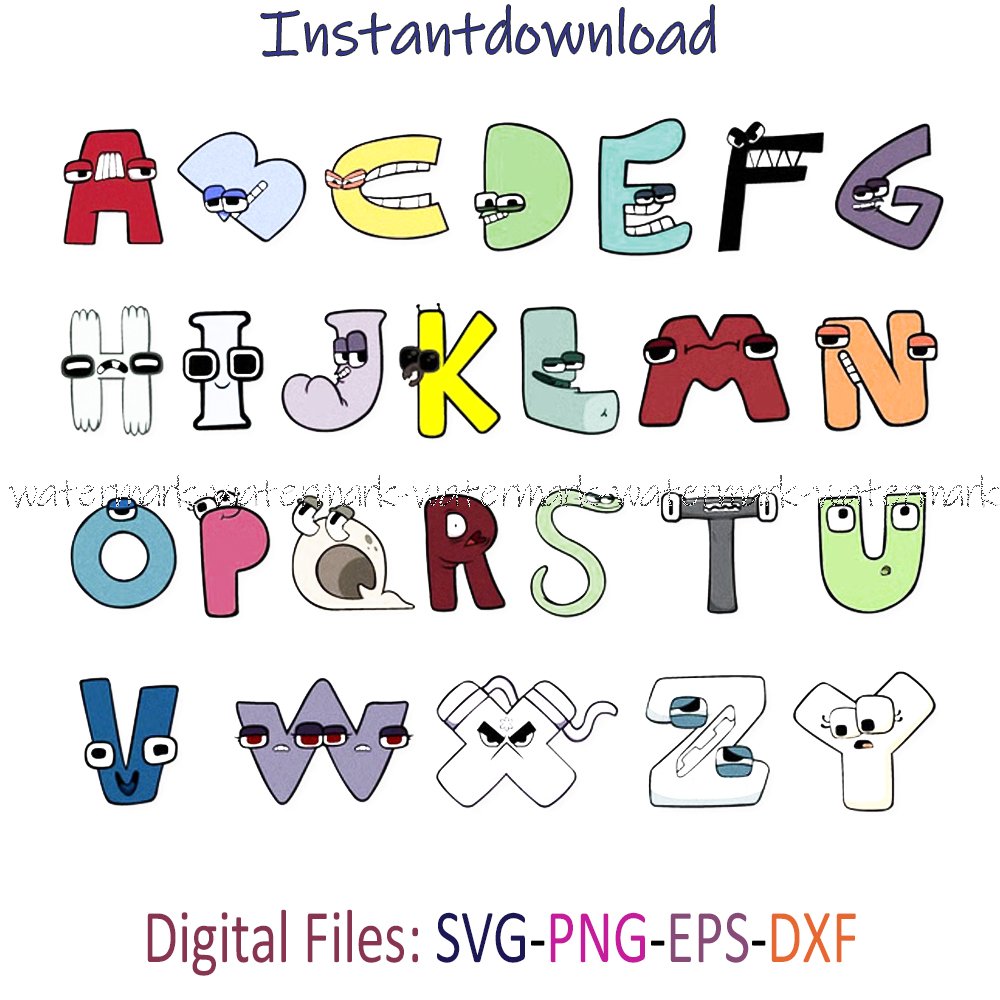 Alphabet Lore SVG, Villain Letter ABC, Lore Alphabet PNG, Alphabet Lore ...