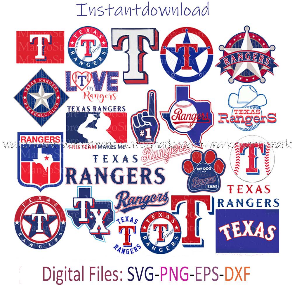 Texas Rangers bundle, Texas Rangers Logo svg, Texas Rangers png, Cricut ...
