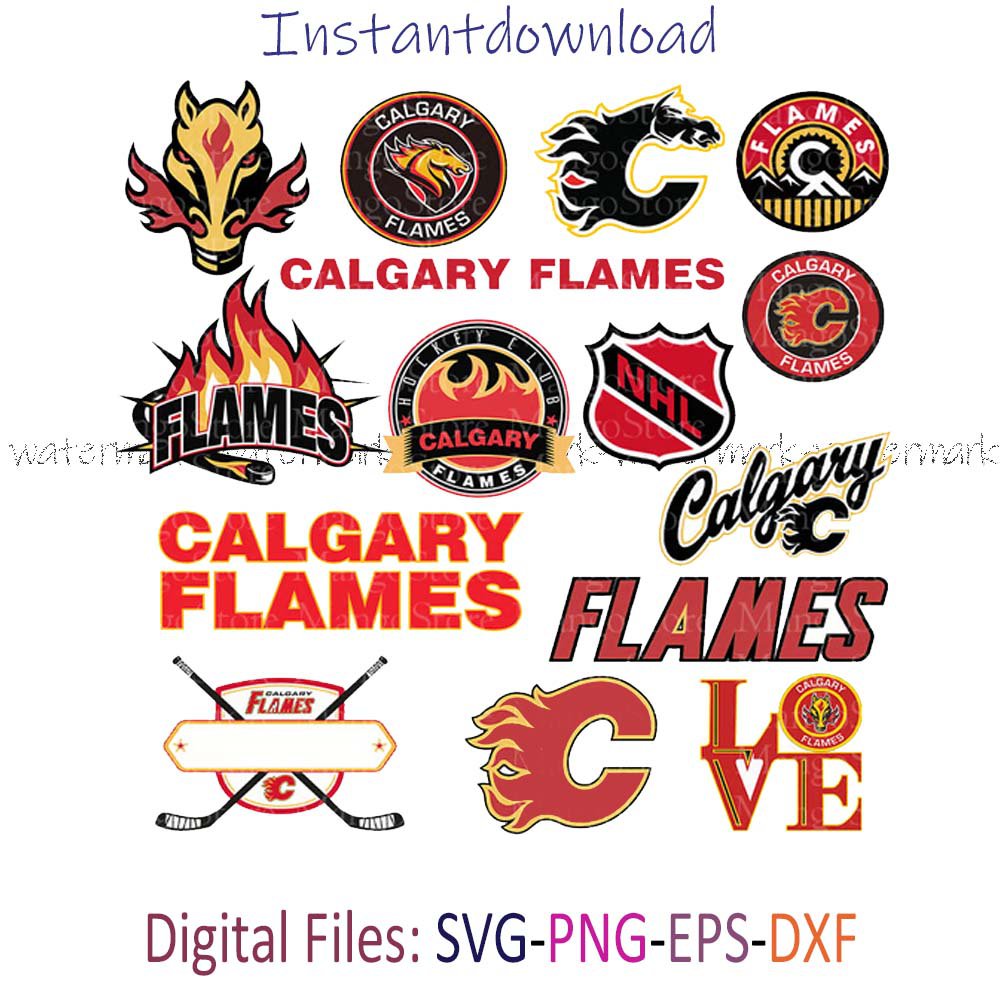 Calgary Flames SVG, Calgary Flames Bundle, Calgary Flames logo, NHL Bundle