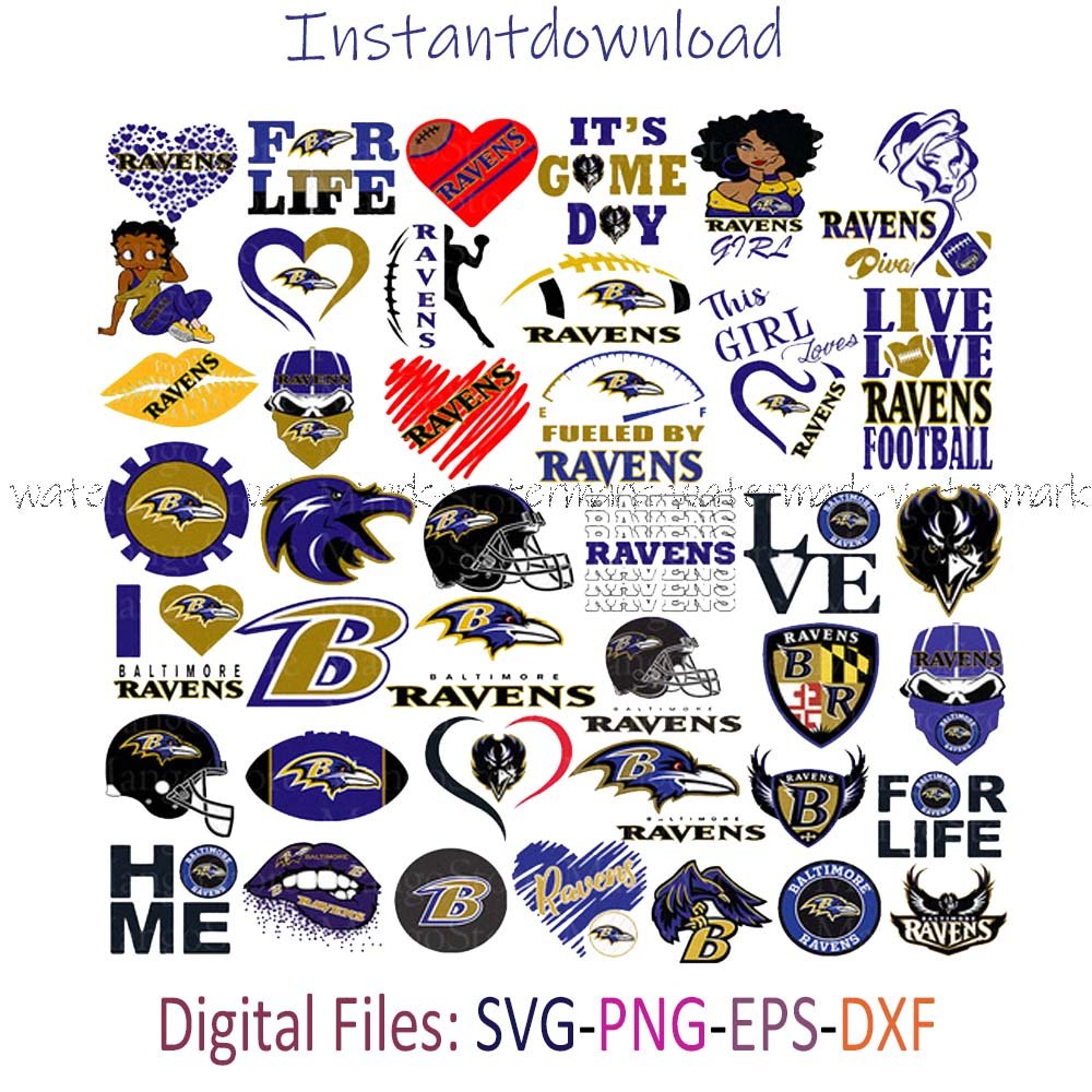 Baltimore Ravens Football Team Svg, Baltimore Ravens Svg, Baltimore ...