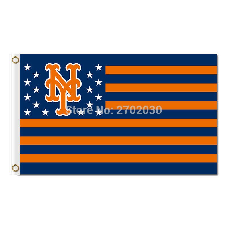 New York Mets Flag 3x5ft Banner Polyester Baseball World Series mets005