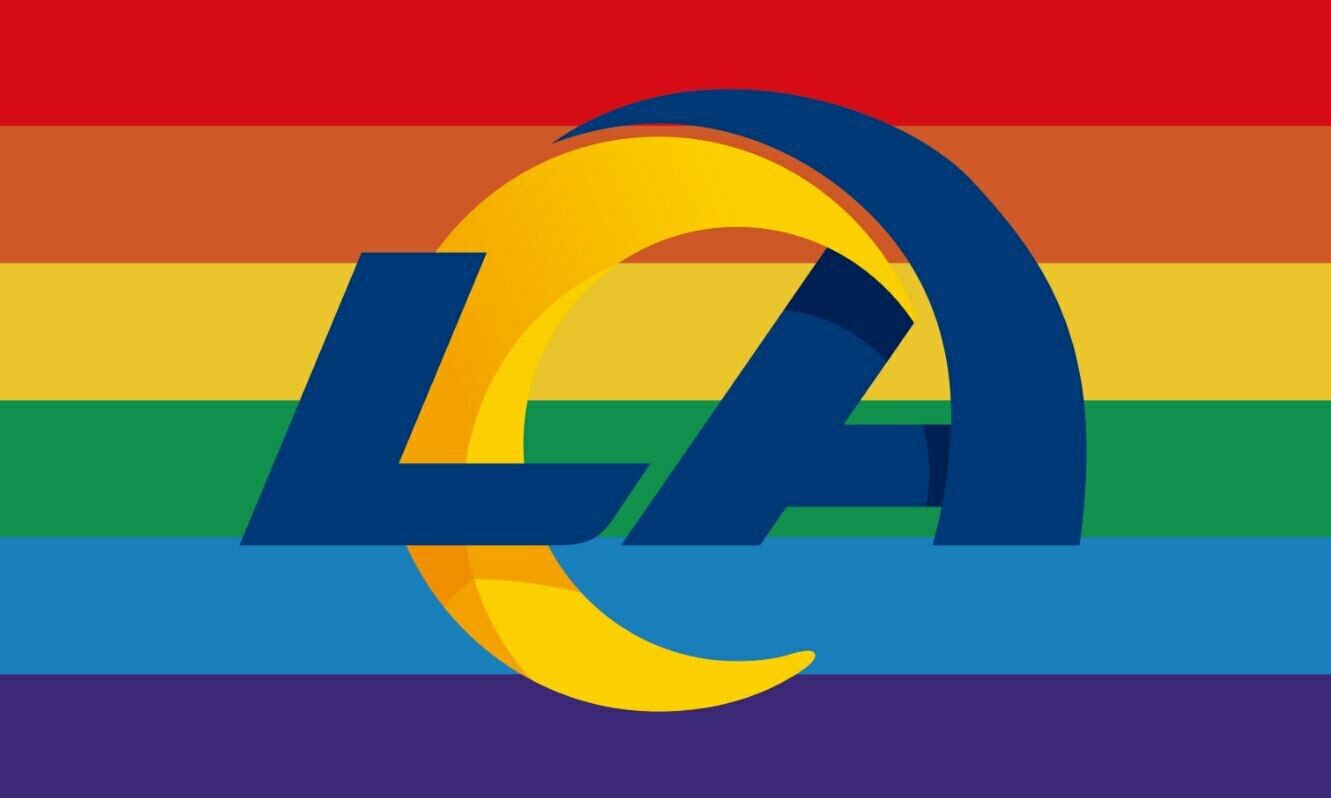 Los Angeles Rams Pride Flag 3x5ft Banner Polyester American Football ...