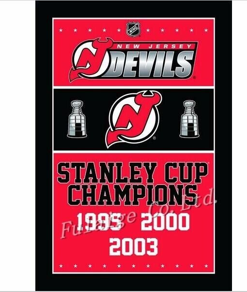 New Jersey Devils Flag 3x5ft Banner Polyester Ice Hockey Stanley Cup ...