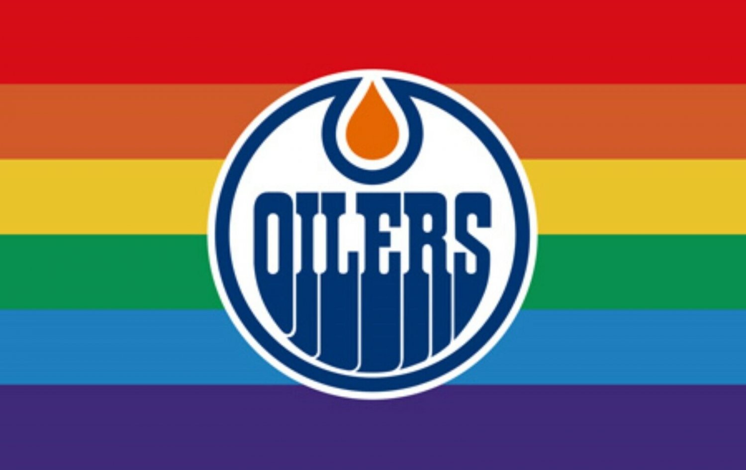 Edmonton Oilers Pride Flag 3x5ft Banner Polyester Ice Hockey Stanley 006