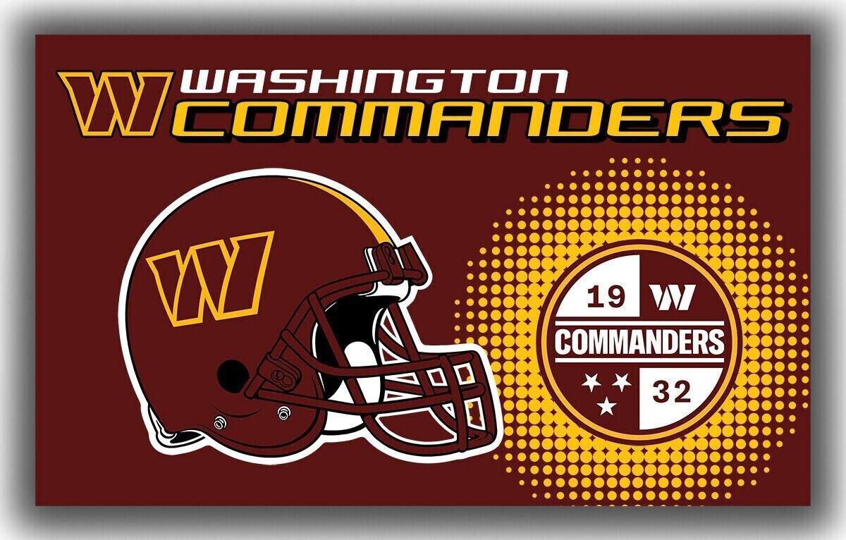 Washington Commanders Flag 3x5ft Banner Polyester American Football ...