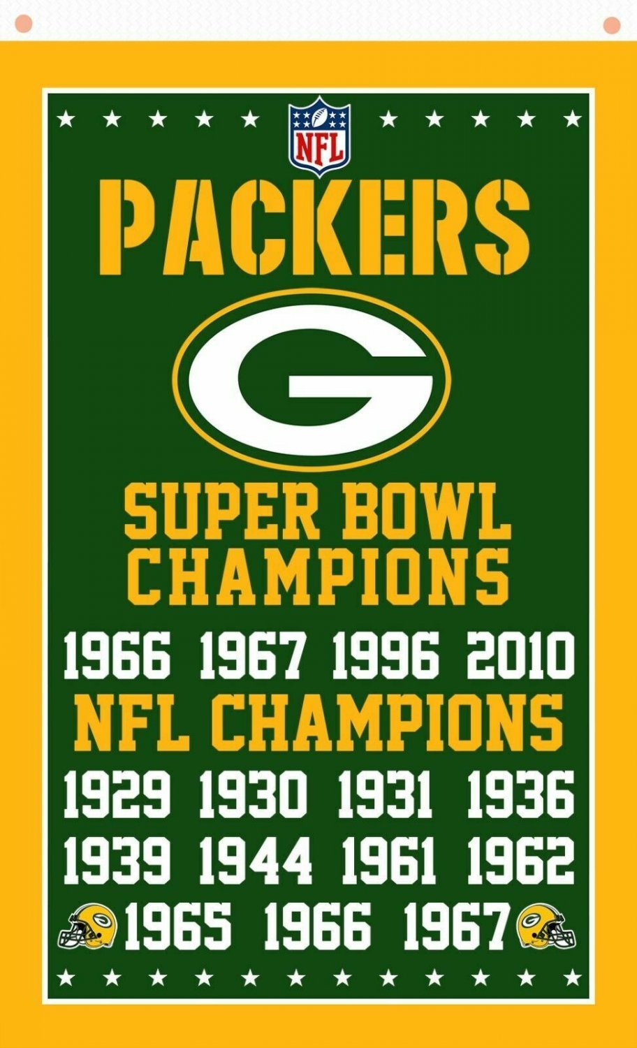 Green Bay Packers Flag 3x5ft Banner Polyester American Football packers090