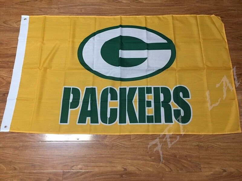 Green Bay Packers Black Flag 3x5ft Banner Polyester American Football ...