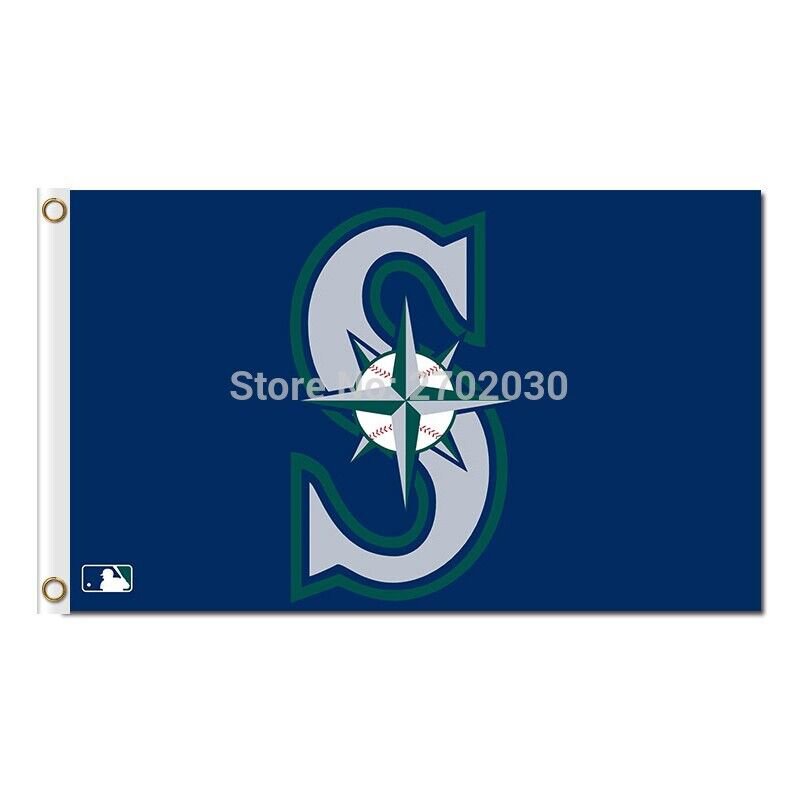 Seattle Mariners Flag 3x5ft Banner Polyester Baseball World Series 003