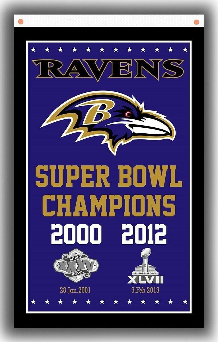 Baltimore Ravens Flag 3x5ft Banner Polyester American Football ravens037