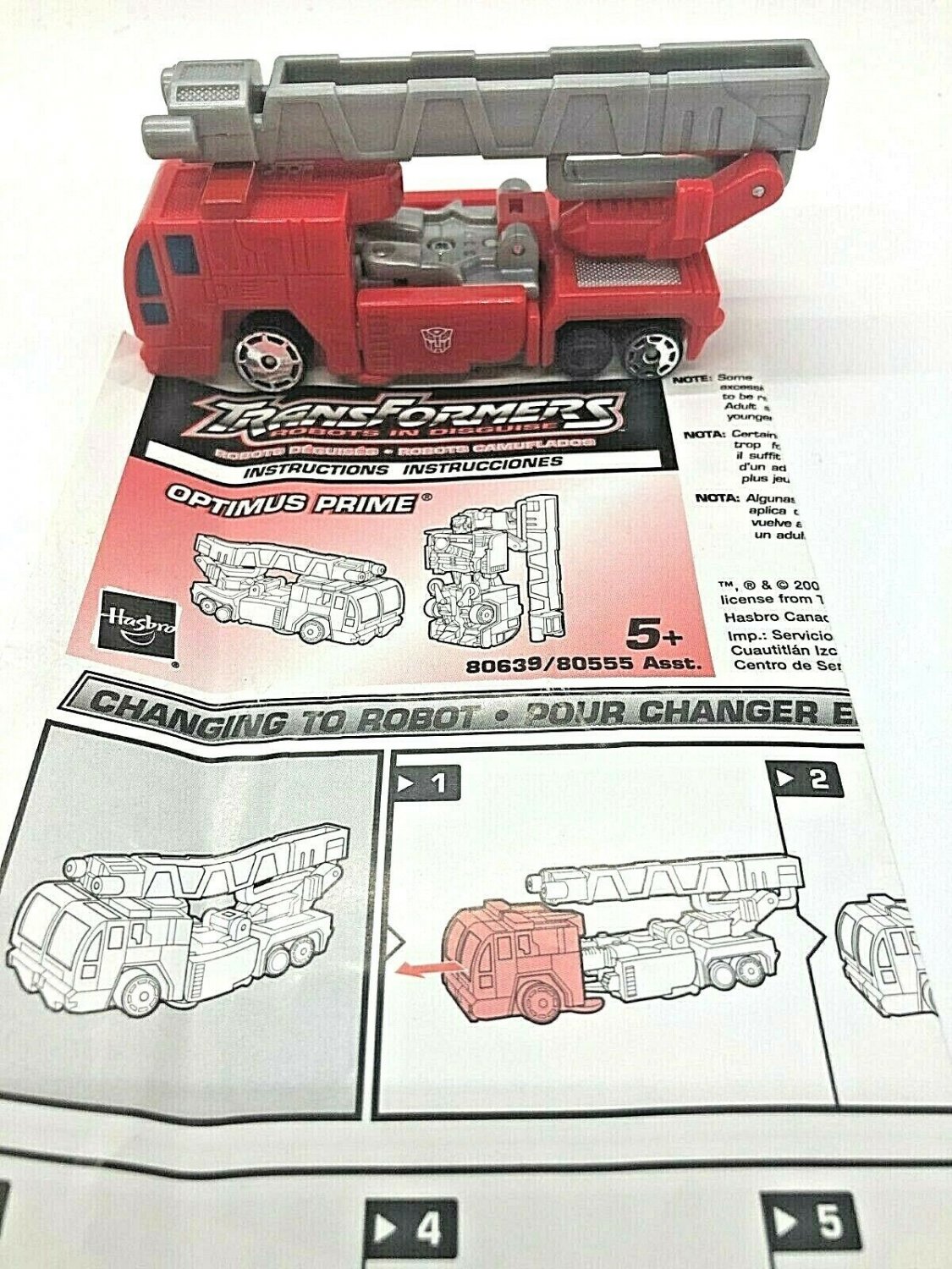 Transformers Robots in Disguise OPTIMUS PRIME 2001 SpyChangers RID 80639