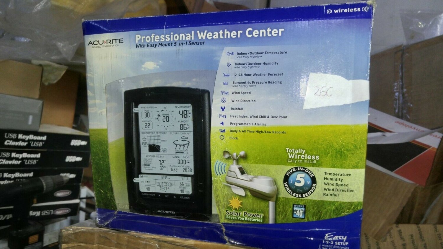 AcuRite Professional Weather Center Easy Mount 5 in 1 Wireless Sensor
