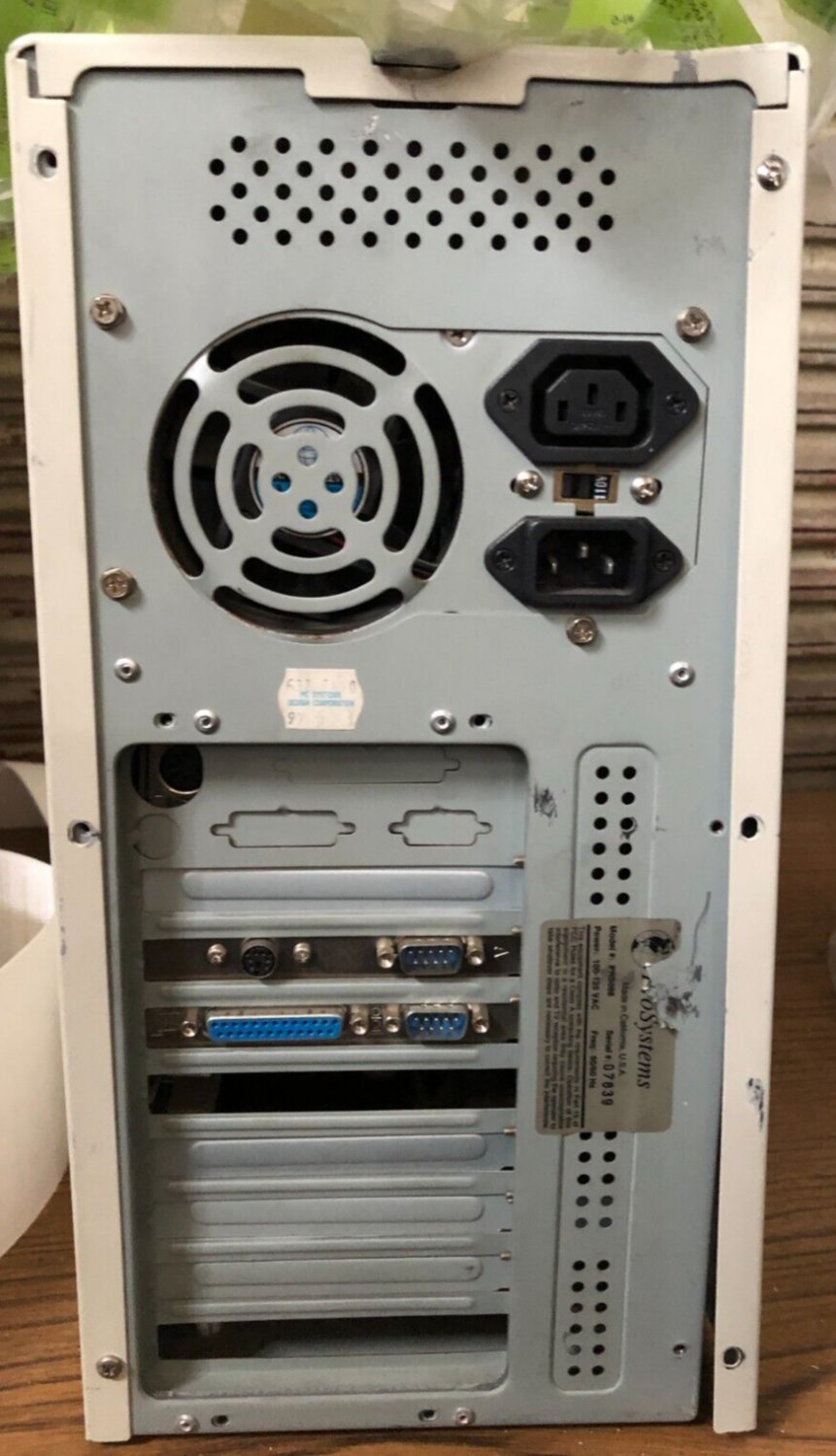 Vintage Retro PC Case Beige Computer Case AT CD Tape Power White Used ...