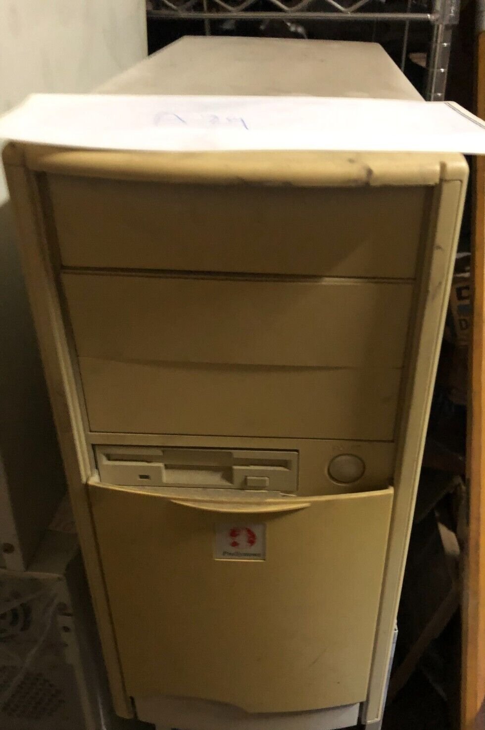 Vintage Retro PC Case Beige Computer Case AT mid Power White Used full a29