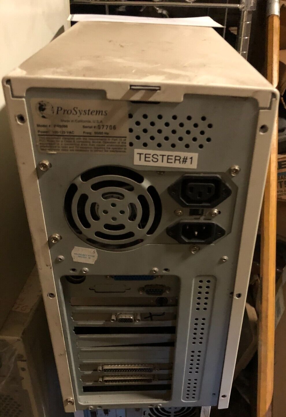 Vintage Retro PC Case Beige Computer Case AT mid Power White Used full a29