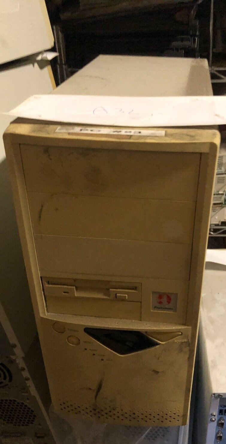 Vintage Retro PC Case Beige Computer Case AT mid Power White Used full a32