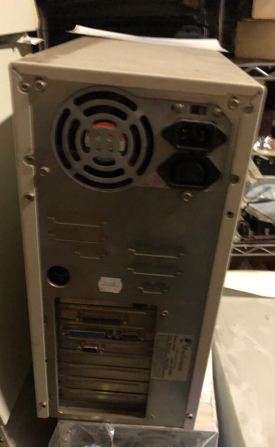 Vintage Retro PC Case Beige Computer Case AT mid Power White Used full a32