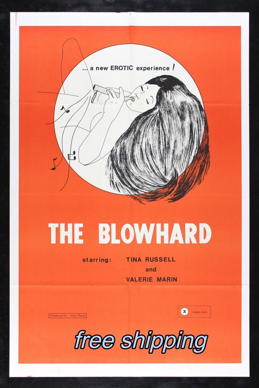 Blow hard. A VINTAGE ADULT FILM MOVIE POSTER PRINT 8'5x11 photo paper