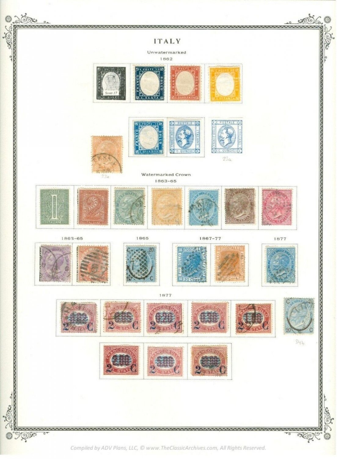 Italy Printable Stamp Album over 250 pages and completed the collection