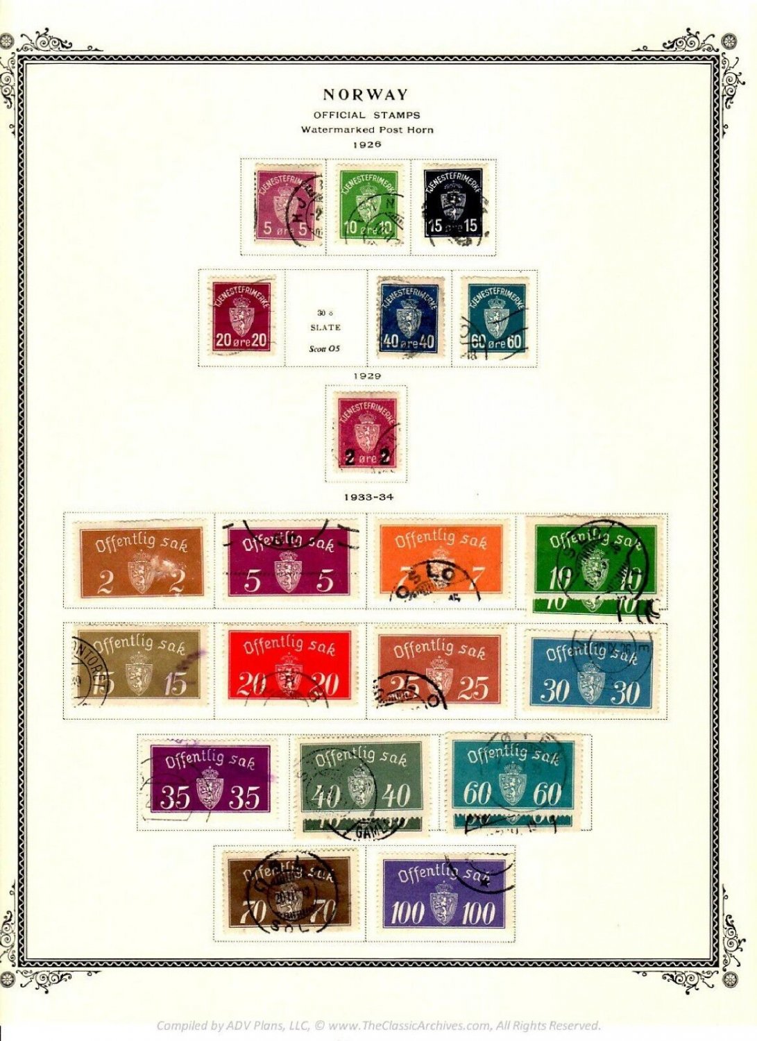 Norway Printable Stamp Album over 90 pages and completed the collection