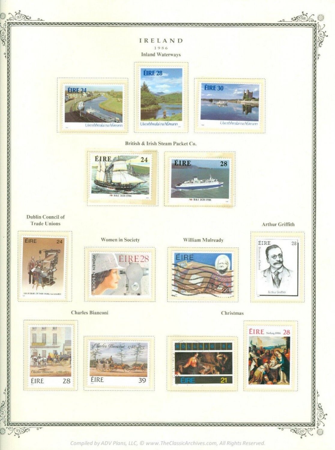 Ireland Printable Stamp Album over 150 pages and completed the collection