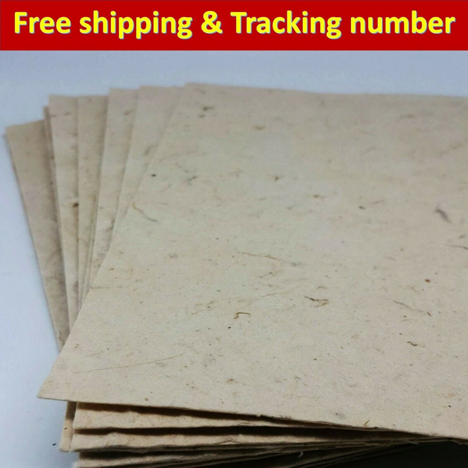 20 Sheets A4 Mulberry Paper Sheets Handmade Natural Brown Craft Scrap