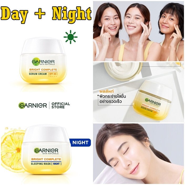 Garnier Bright Complete day Night cream skin brightening whitening most