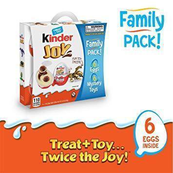 Kinder JOY Eggs, 6 Pack Individually Wrapped Chocolate Candy Eggs With ...