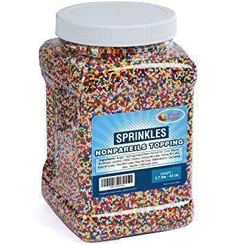 Nonpareils Sprinkles Bulk - Rainbow Non Pareil Sprinkles in Resealable ...
