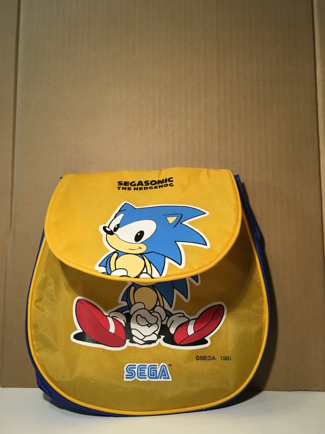 1990s Sonic the Hedgehog Japanese Backpack book bag toy rare vintage Sega
