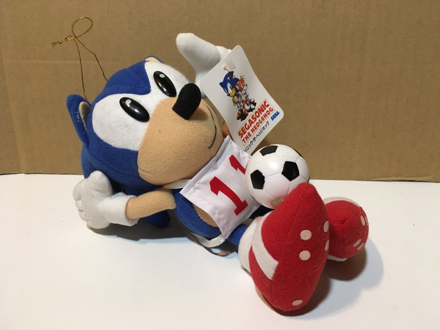 1995 Sonic the Hedgehog Sports Plush Soccer Football toy rare vintage ...