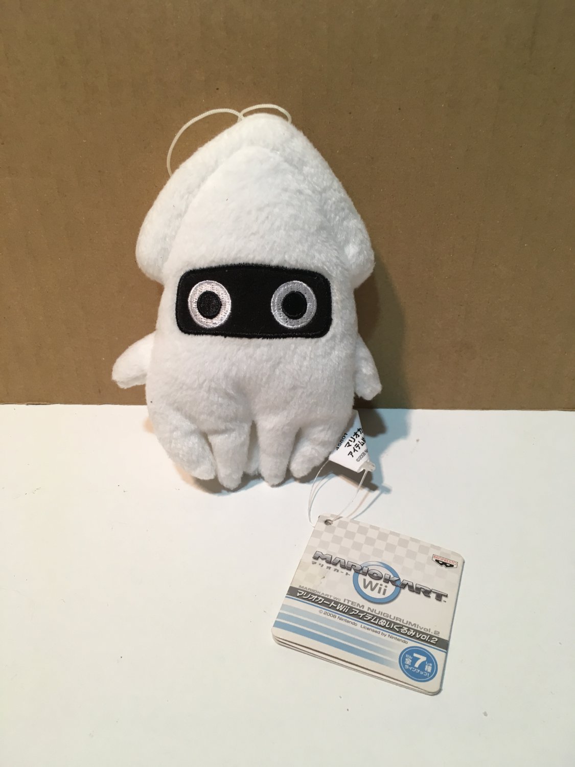 Super Mario Kart Wii Plush BLOOPER Toy Banpresto rare 2009 Nintendo Figure
