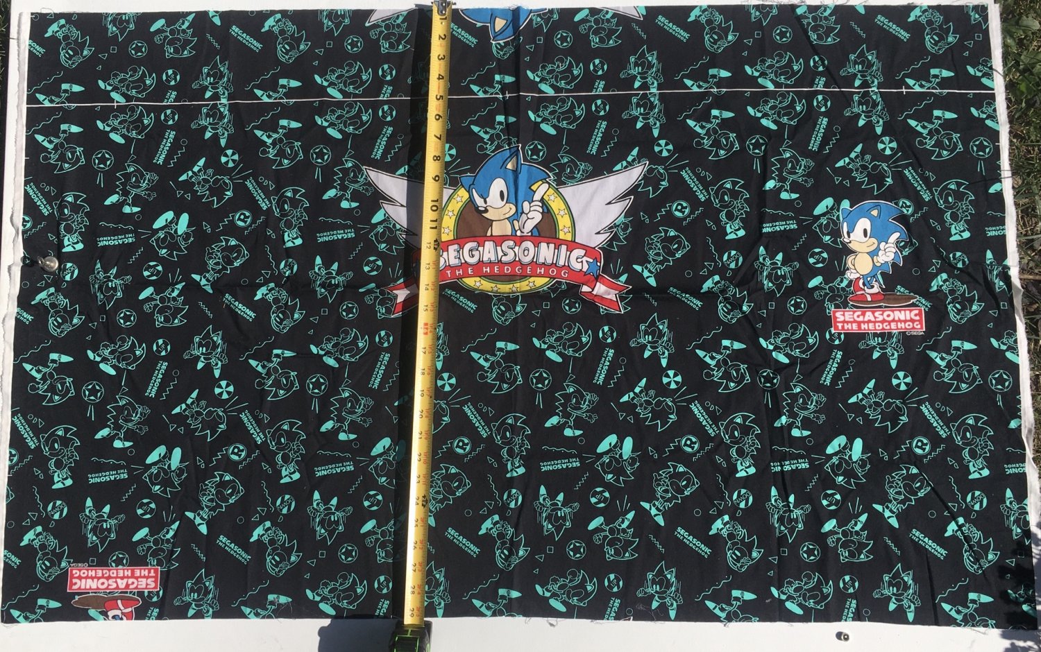 Vintage Segasonic Sonic the Hedgehog Cloth Sheet Craft Fabric 1990s ...