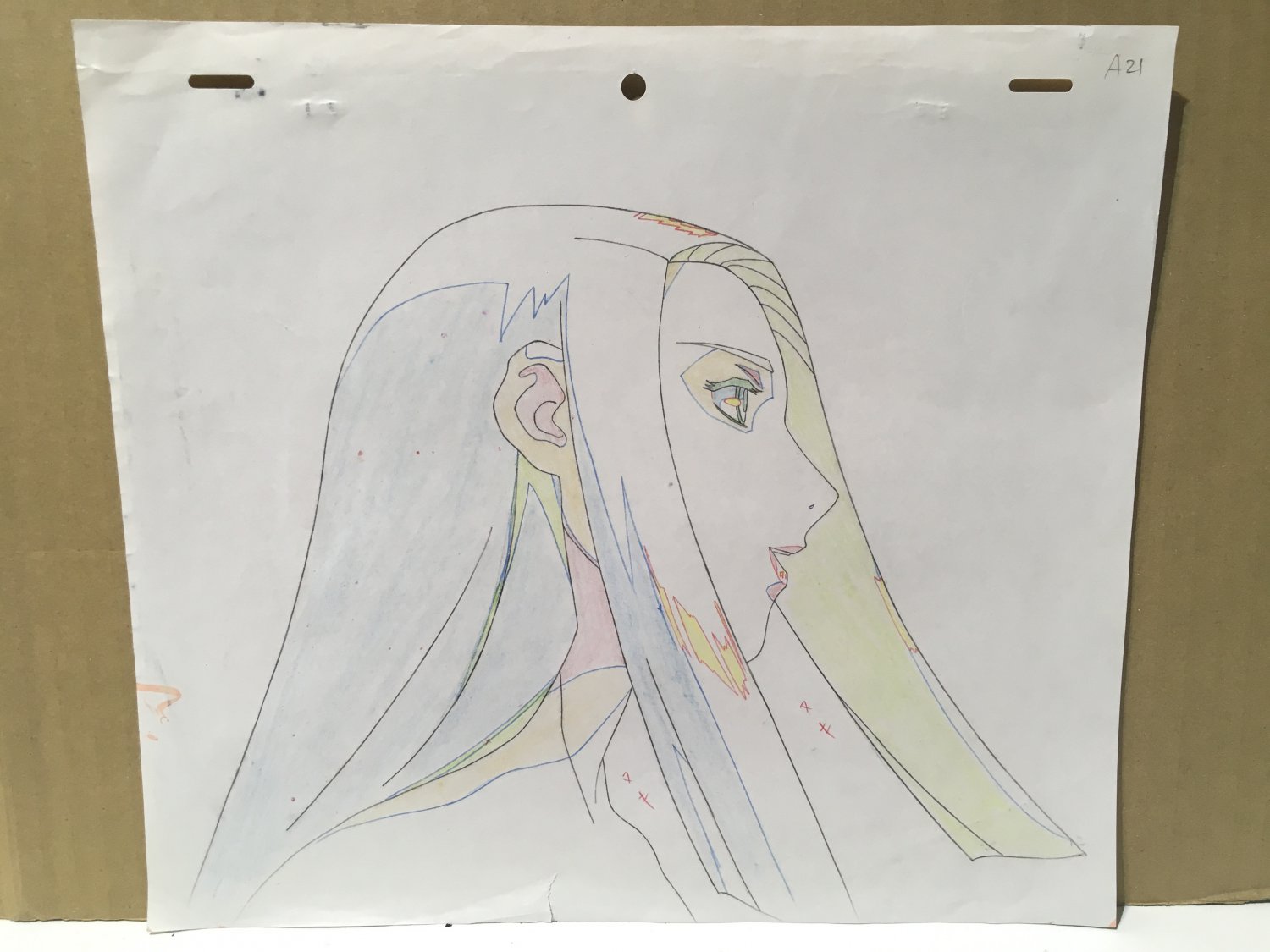 Morrigan Vampire Hunter Darkstalkers Animation Cel w Drawing Douga ...