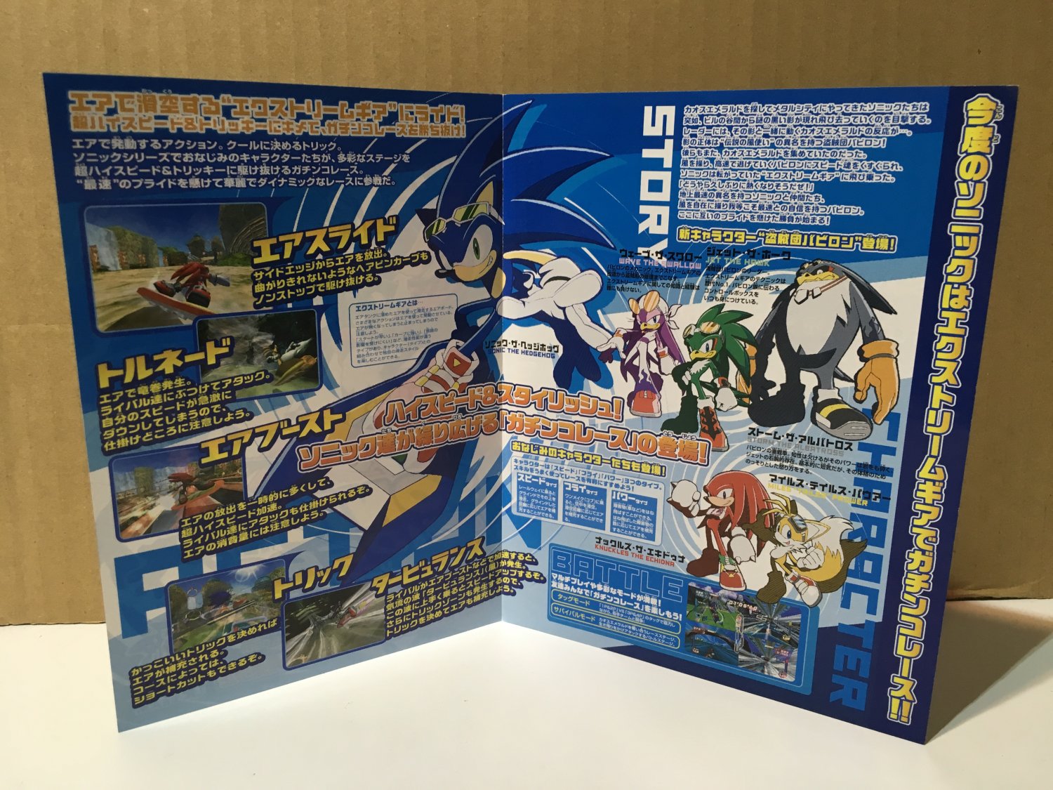 Sonic Riders Promo Pamphlet Brochure Ad Sonic the Hedgehog 15th ...